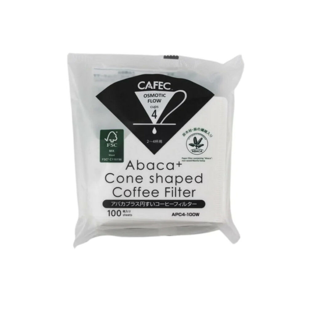 Cafec Abaca+ Cone Filter paper - KaffeBox.no